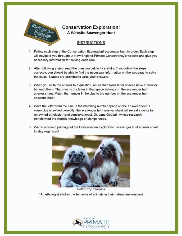 CONSERVATION EXPLORATION | New England Primate Conservancy