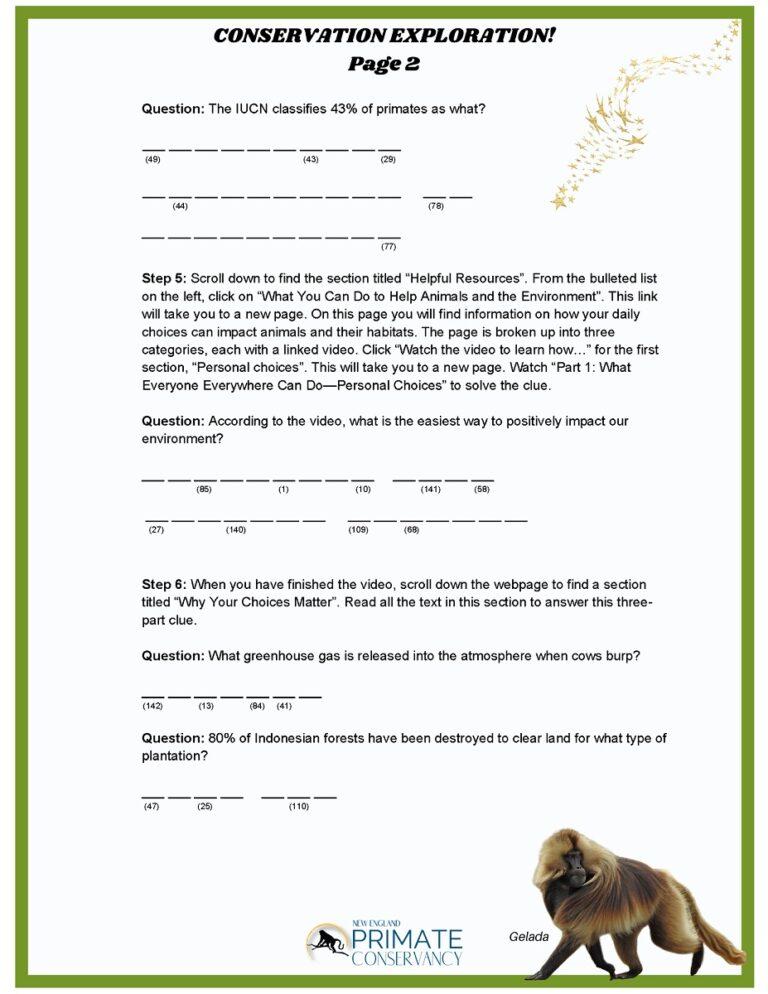 CONSERVATION EXPLORATION | New England Primate Conservancy